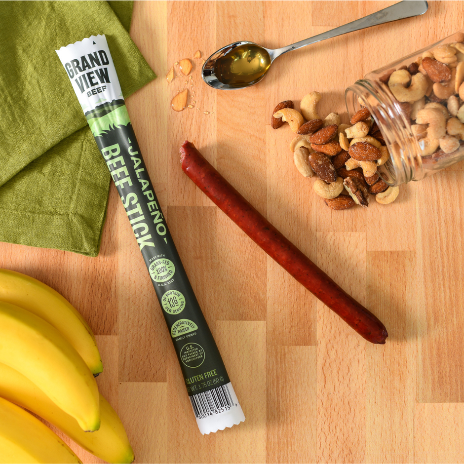 100% Grass Fed, USA Raised Beef Sticks | Grand View Beef